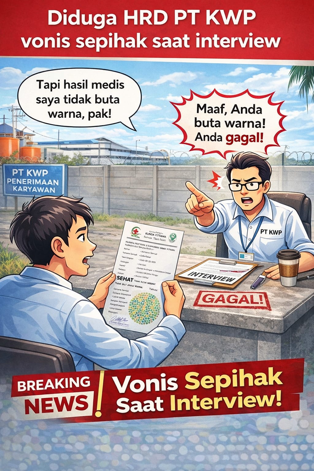 Diduga Vonis Sepihak Saat Interview, Rekrutmen PT KWP Disorot: Hasil ...
